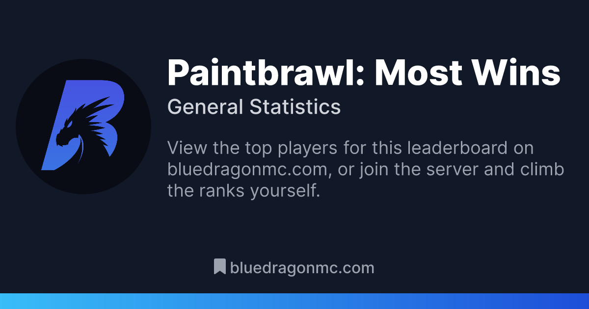 Paintbrawl: Most Wins | BlueDragon